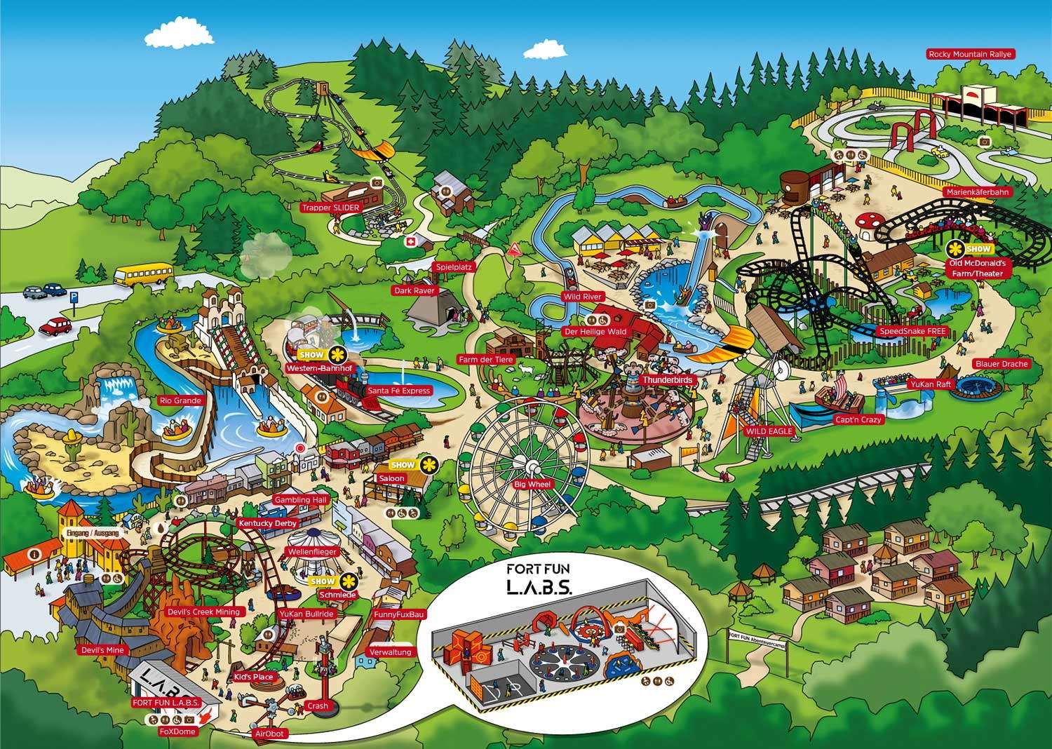 Parkplan | Fort Fun Abenteuerland - NRW-Parks.de